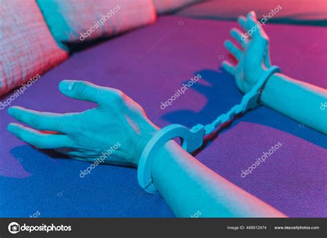 Male And Female Hand In Handcuffs Couple In Bed Sex Toys Stock Photo By Vershinin Photo