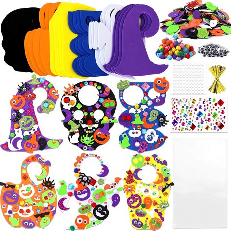 24 Set Halloween Craft Kits Diy Halloween Doorknob Hanger