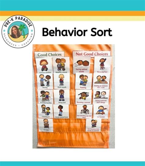 Behavior Sort By Pre K Paradise With Vee Tpt
