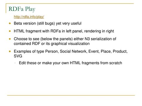 ppt rdfa etc resource description framework in attributes
