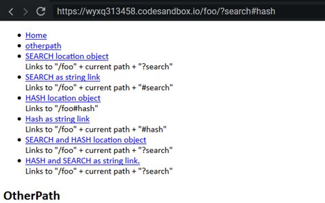 Link To Locationobject Has Inconsistent Behavior Between Search And
