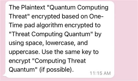 Solved The Plaintext Quantum Computing Threat Encrypted