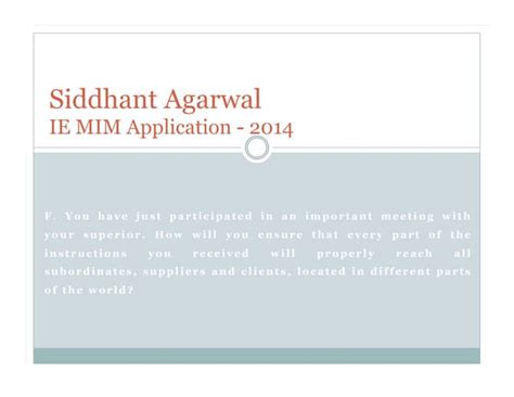 Siddhant Agarwal Presentation Ppt
