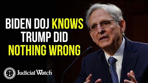 Trump Did Nothing Wrong On The Records Issue And Biden Doj Knows It Youtube