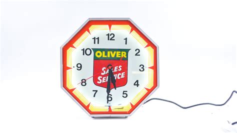 Oliver Neon Clock For Sale At Auction Mecum Auctions