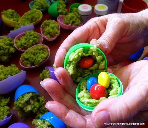 Growing in Grace: M&M Filled Crispy Eggs