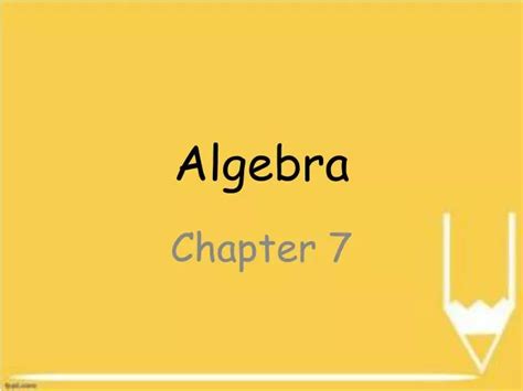 PPT Algebra PowerPoint Presentation Free Download ID 1871261