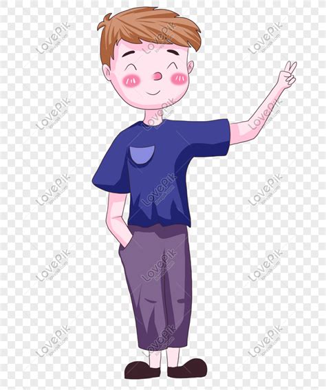Lovepik صورة Psd 611710008 Id الرسومات بحث صور صبي الكرتون لطيف رفع يده
