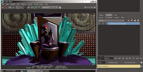 King Tut Setting Up Render Layers In Maya