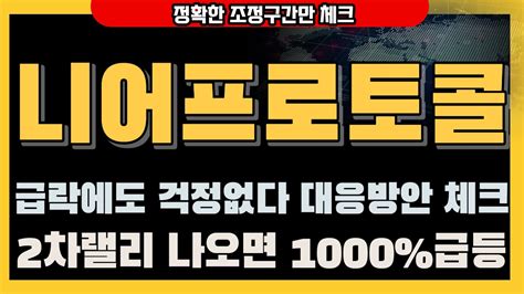 니어프로토콜 급락에도 걱정없다 대응방안 체크 2차랠리 나오면 1000급등 Youtube
