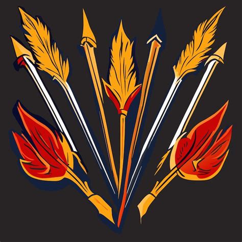 Premium Vector Preserving The Past Calligraphystyle Arrow Array