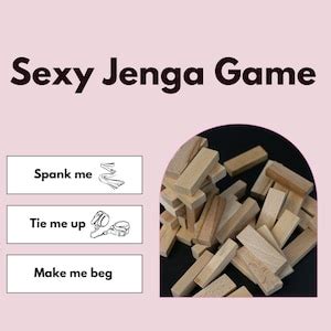 Sex Jenga Game Printable Sex Games Sexy Jenga Game Swingers Game Kinky Sex Game Etsy