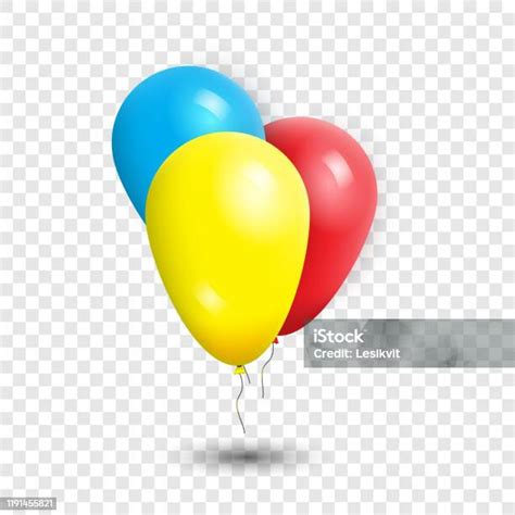 흰색 배경에서 고립 된 메시지를위한 공간과 파티와 축하 를 위해 비행 생일 풍선의 3d 현실적인 다채로운 무리 벡터 일러스트레이션 3차원 형태에 대한 스톡 벡터 아트 및