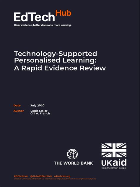 Technology Supported Personalised Learning A Rapid Evidence Review Final Download Free Pdf