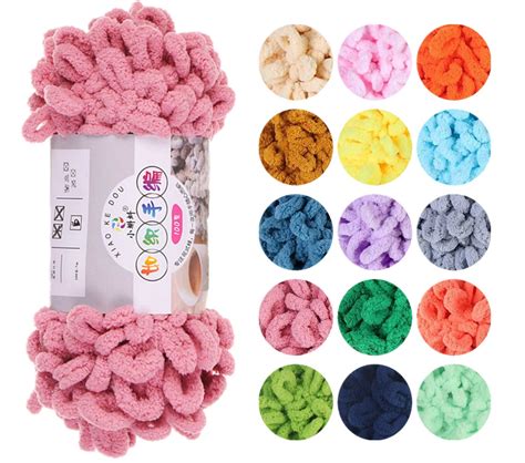 Soft Chunky Chenille Yarn 100 Grams Finger Knitting Yarn Etsy
