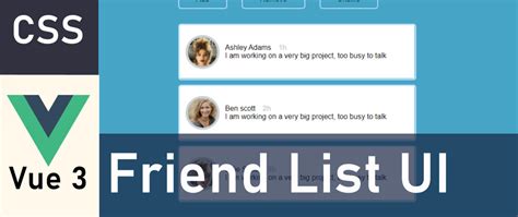 animating lists in vue 3 create friend list ui dev community