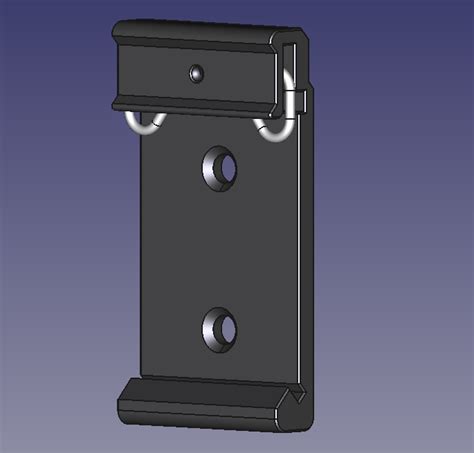 Din导轨安装夹上的挤压铝螺钉 Step 模型图纸下载 懒石网