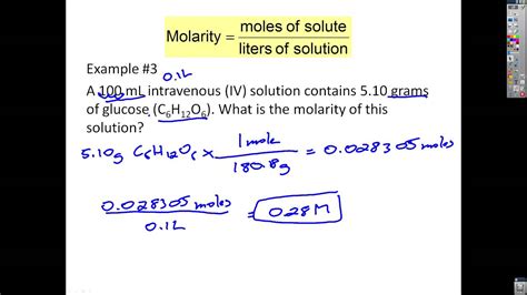 Molarity Calculations YouTube