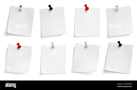 Note Paper Push Pin Message Red White Black Stock Photo Alamy