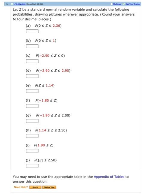 Solved Let Z Be A Standard Normal Random Variable And Chegg
