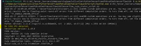 gpu not detected win10 wsl2 ubuntu24 04 tensorflow2 13 1 cuda 12 3