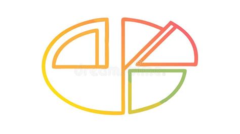 colorful pie chart diagram showing data segments for analysis and reports vector design
