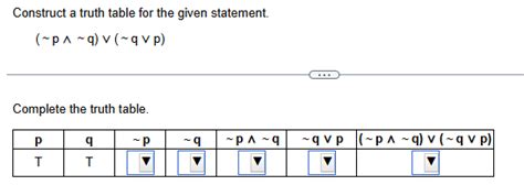 Construct A Truth Table For The Given StudyX