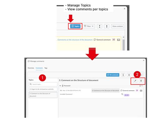 Manage Topics To Group Comments Iso Helpdesk Knowledge Base