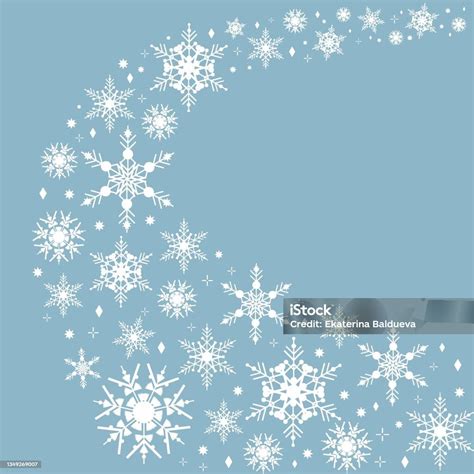 떨어지는 눈과 겨울 푸른 하늘 메리 크리스마스와 새해 복 많은 새해에 대한 눈송이 배경 우아한 기하학적 벡터 일러스트레이션 0명에 대한 스톡 벡터 아트 및 기타 이미지