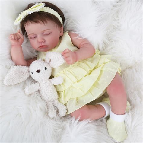 Amazon Com Realistic Reborn Baby Dolls Inch Sleeping Baby Soft Weighted Lifelike Newborn