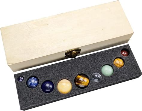 Eforcase Solar System 9 Planets Gemstones Sphere Balls Set - The ...