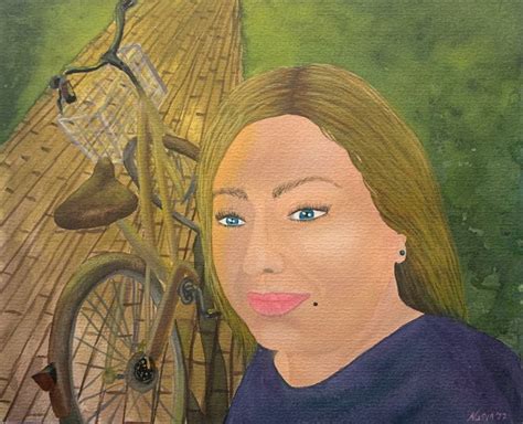 Girl And Bicycle