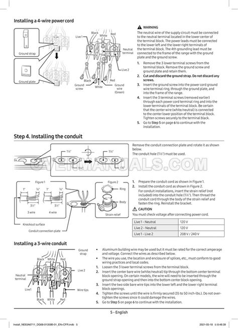 Samsung Ne A Ss Smartthings Range Installation Manual