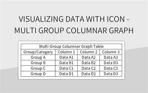 visualizing data with icon multi group columnar graph excel template