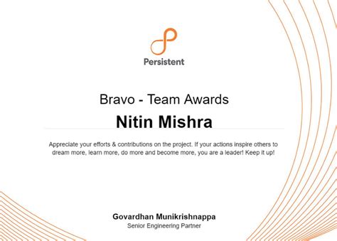 Nitin Mishra On Linkedin Persistentsystems Seebeyondriseabove Bravo Team 27 Comments