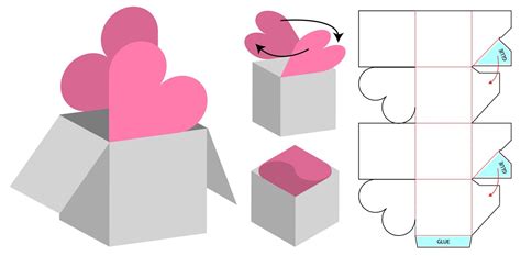 异形产品食品包装礼盒纸箱纸袋刀模结构展开图 纸箱甜品产品包装 2 Eps 全景酷逊素材