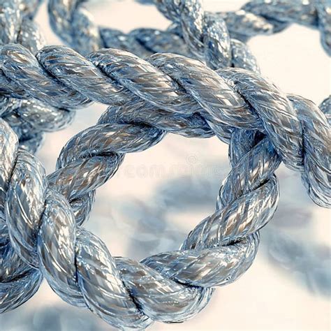 Metallic Rope Twisted Cable Close Up Silver Cord Strength Texture