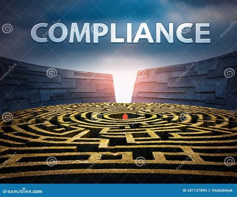 Show A Maze With An Exit Marked Compliance Symbolizing Navigating Complex Regulatory Frameworks