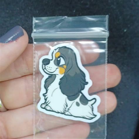 American Cocker Spaniel Sticker Chibi Puppy Dog Vinyl Hand Drawn