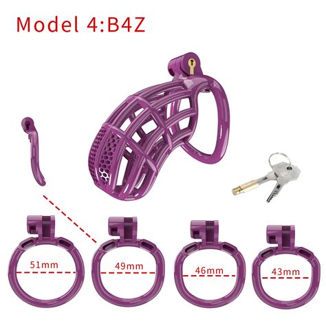 Cock Cage Male Lightweight Chastity Devices With 4 Base Penis Rings Restrictive Locking Chastity