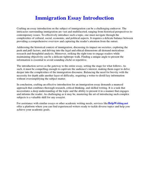 Immigration Essay Introduction Pdf Nuclear Power Fuels