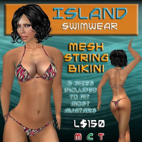 Second Life Marketplace Jane Mesh String Bikini