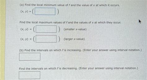 Solved A Graph Of A Function F Is Given A Find The Local Chegg