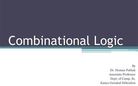 Combinational Logic 1 Ppt