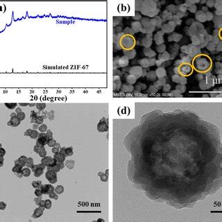A XRD Pattern B FESEM Image And C D TEM Images Of HZIF Download Scientific Diagram