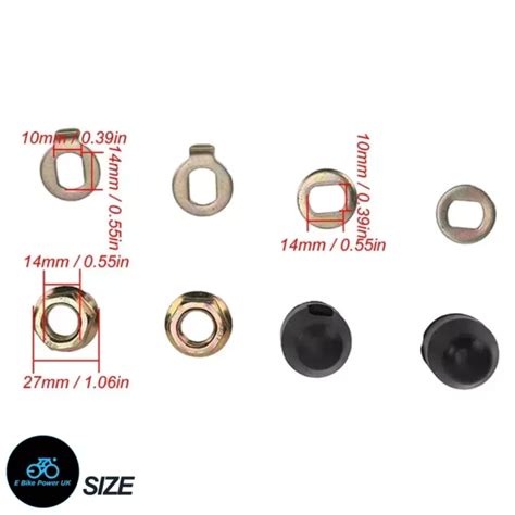 E Bike Hub Motor Axle M14 Lock Flange Nut Washer Spacer Nut Cover Hall