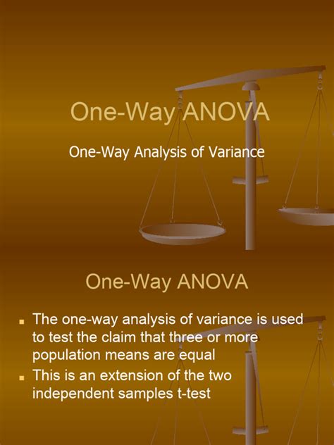 One Way Anova Pdf Analysis Of Variance F Test