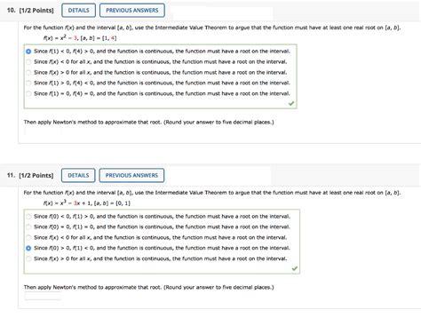 Solved 10 1 2 Points] Details Previous Answers For The