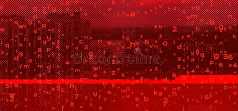 Abstract Vector Red Background Malware Or Hack Attack Concept Stock