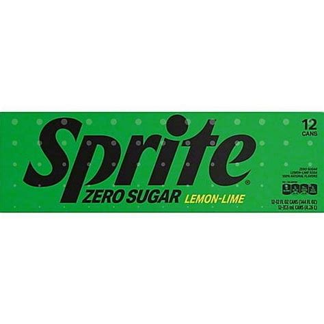 Sprite Zero Sugar Lemon Lime Diet Soda Pop Soft Drink 12 Fl Oz